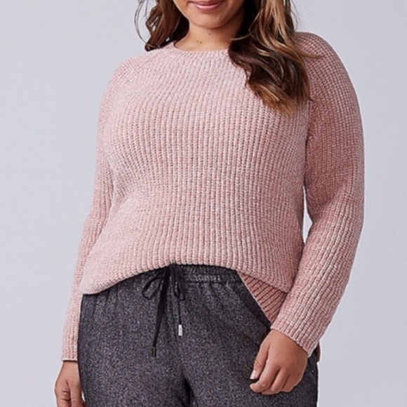 Lane Bryant | Sweaters | Nwt Lane Bryant Light Pink Chenille Sweater ...